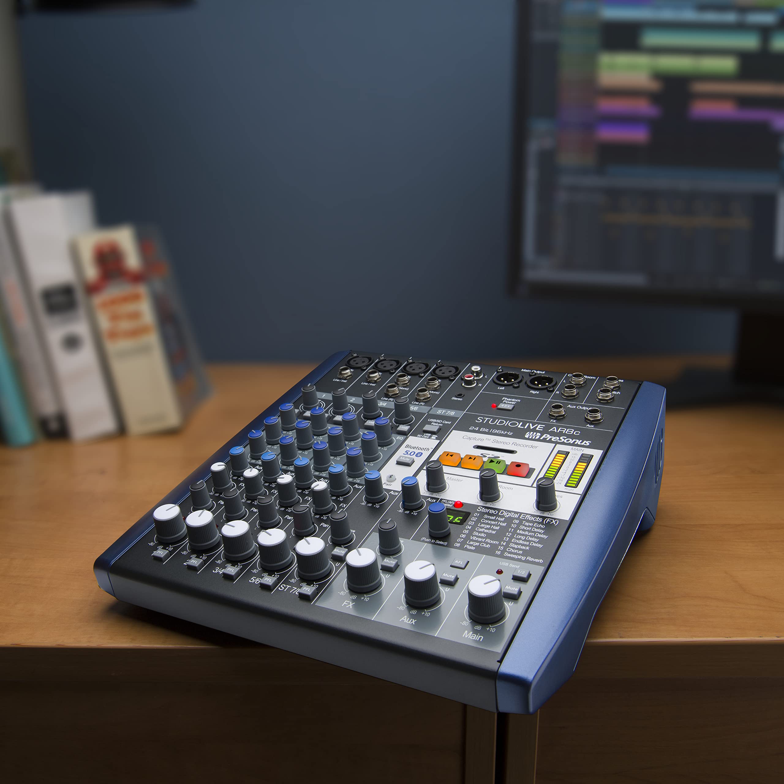 PreSonus StudioLive AR8c 8-Channel USB-C Hybrid Digital/Analog Performance Mixer, Unpowered