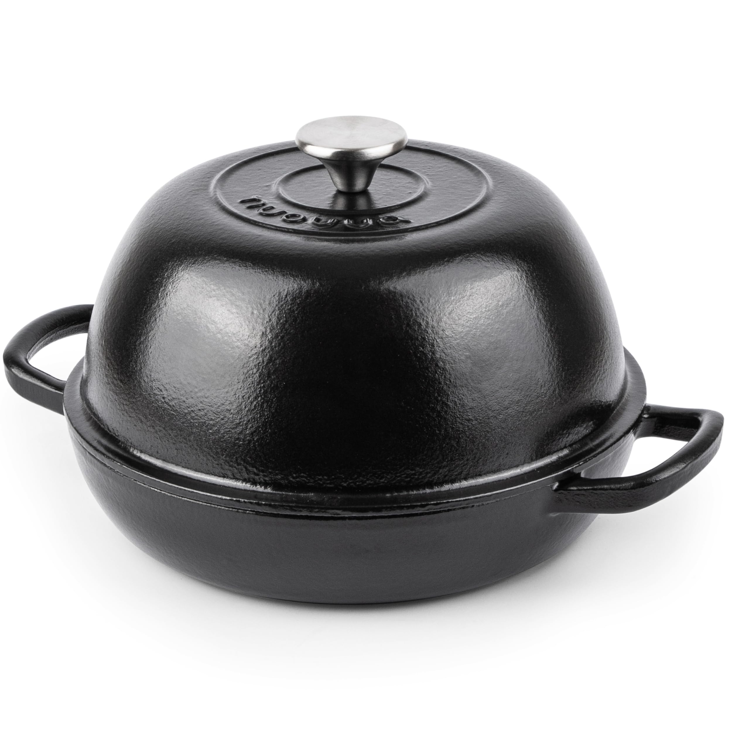 Enamelled Cast Iron Dutch Oven Pot – Dutch Oven For Sourdough Bread Baking – Cast Iron Bread Pot – Red, 6 Quarts, 22cm – by Nuovva