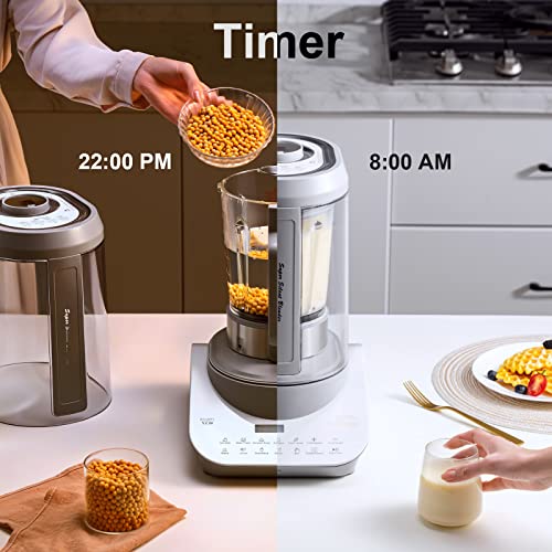 VOVGUU Quiet Blender Commercial Low noise Soundproof Heat Milk, Soup, Quiet Smoothie Blender 48oz./1.5L Self-Cleaning