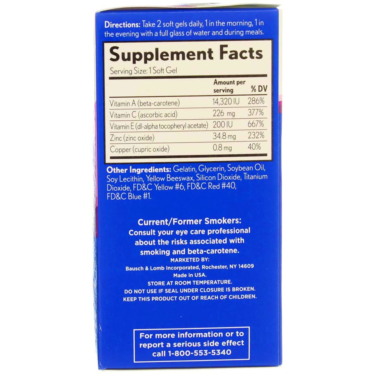 Bausch & Lomb Preservision Areds 120 Soft Gels (Pack of 4)