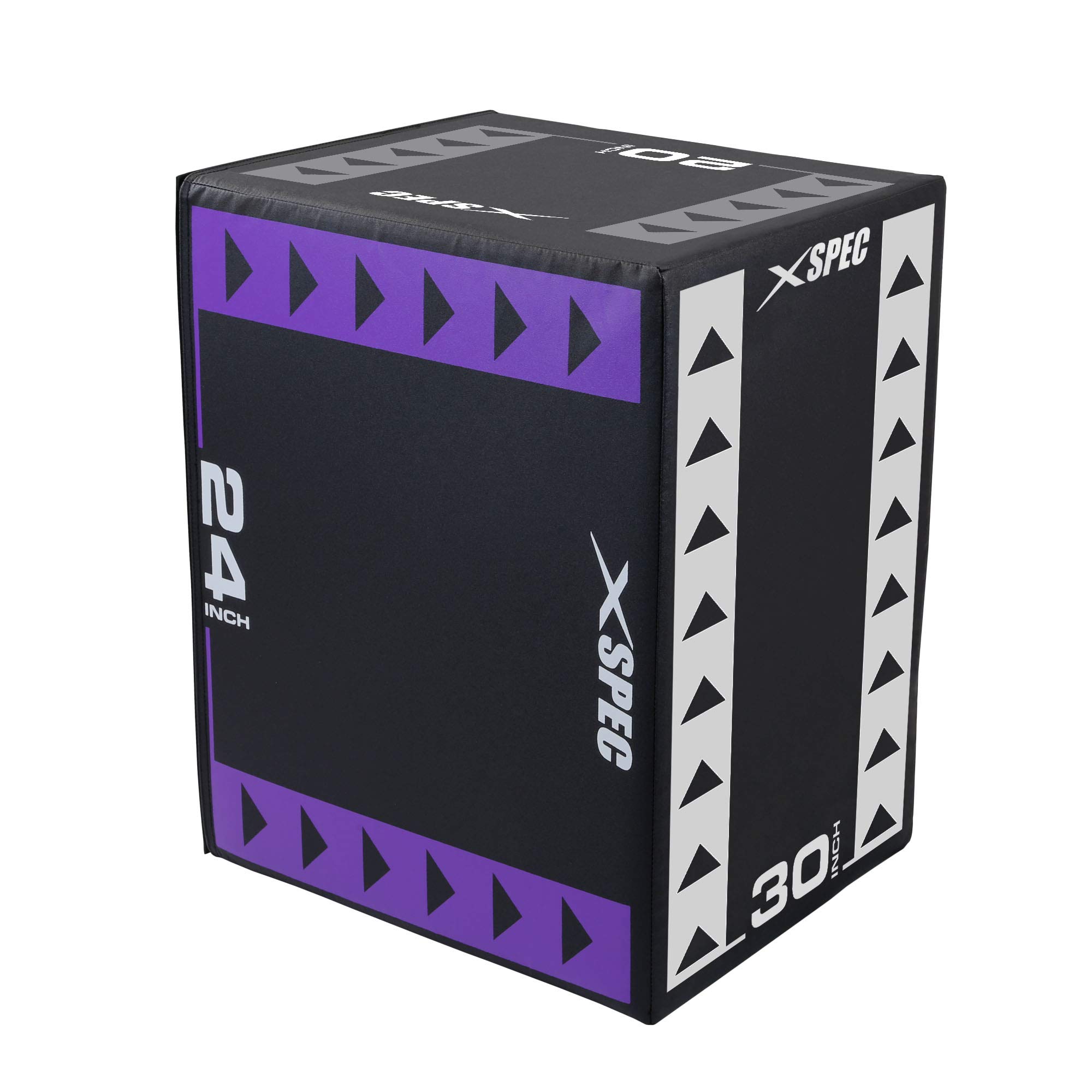 Xspec 3 in 1 Foam Plyometric Jump Box for Fitness Exercise, 30" x 24" x 20", Jump Training Fitness Workout Exercise Platform