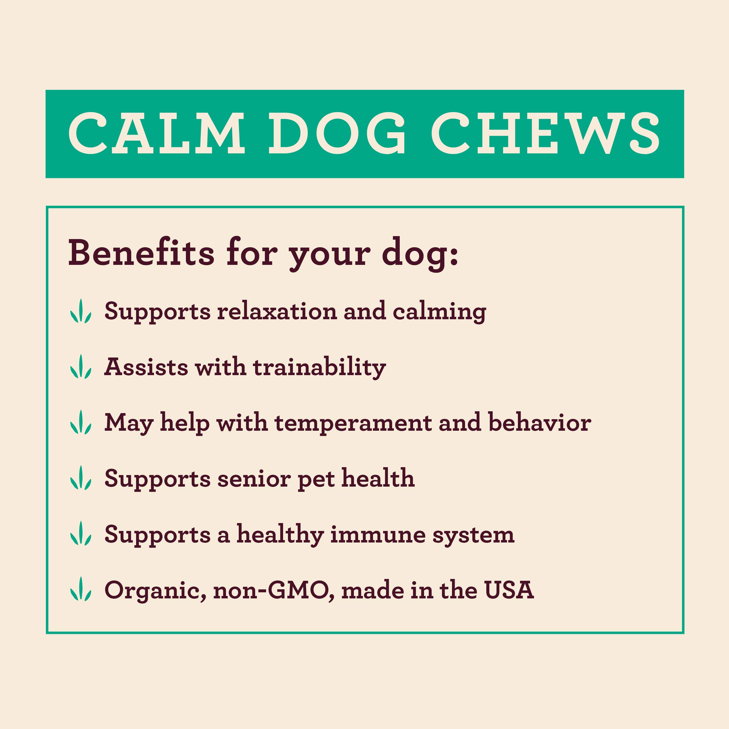 Hemp Well Calm Dog Soft Chews: Organic, Melatonin and Hemp Infused Calming Chews for Dogs with Anxiety, Separation Anxiety Relief and Stress Relief - 1 Pack Chews