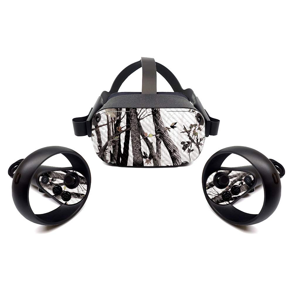 MightySkins Carbon Fiber Skin for Oculus Quest - Green Camouflage | Protective, Durable Textured Carbon Fiber Finish | Easy to Apply, Remove, and Change Styles | Made in The USA (CF-OCQU-Green Camouflage)