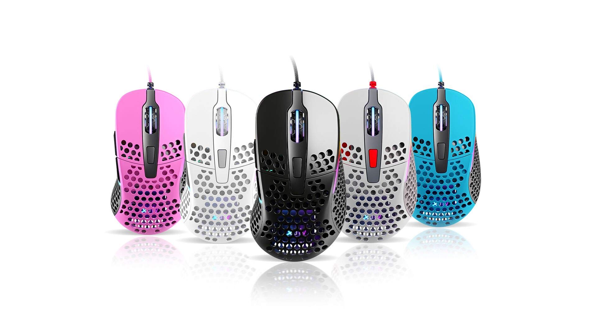 Xtrfy M4 RGB Ultra-Light Gaming Mouse, Unique Right-Handed Design, Pixart 3389 Sensor, EZcord® - Retro