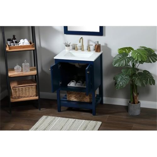 Elegant Kitchen and Bath 24 inch Single Bathroom Vanity Cabinet - Blue