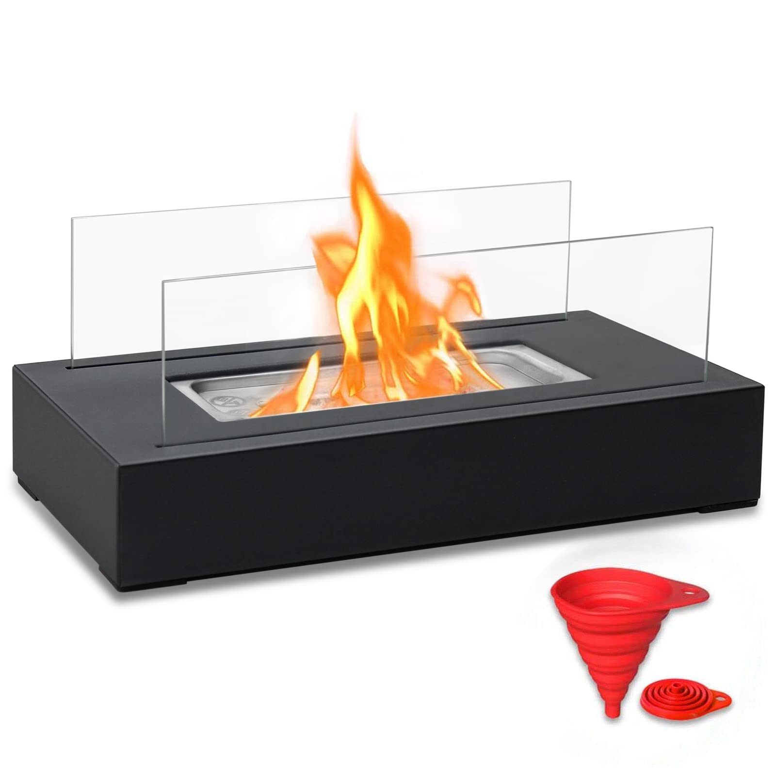 BRIAN & DANY Tabletop Fire Pit, Portable Table Top Firepit Indoor & Outdoor Fireplace, Ethanol Table Top Fire Pit Bowl Gift for Mom