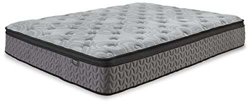 Signature Design by Ashley Queen Mask Augusta2 Mattress 12 Inch Euro Pillow Top Hybrid Mattress with Lumbar Support Gel Memory Foam