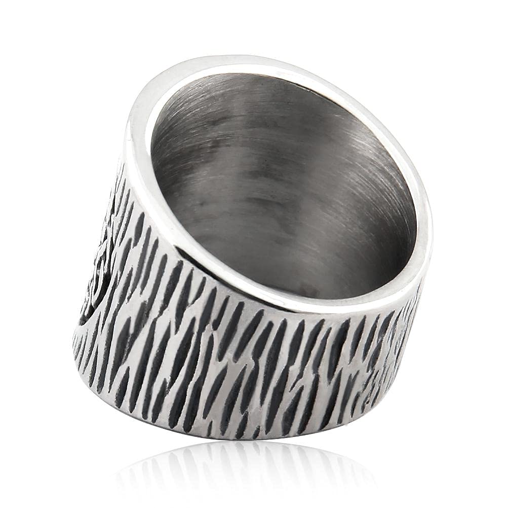 BAVIPOWER Viking Hel Goddess Norse Ring Celtic Charming Unique Stainless Steel Accessory For Men Women