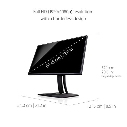 ViewSonic VP2468 24-Inch Premium IPS 1080p Monitor with Advanced Ergonomics, ColorPro 100% sRGB Rec 709, 14-bit 3D LUT, Eye Care, HDMI, USB, DP Daisy Chain for Home and Office