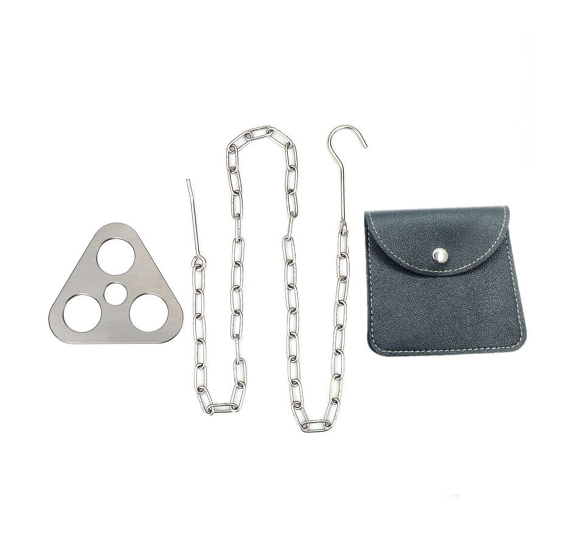 Camping Tripod Board - Turn Branches into Campfire Tripod, Stainless Steel Campfire Support Plate with Adjustable Chain for Hanging Cookware - Perfect Accessories for Outdoor Cooking