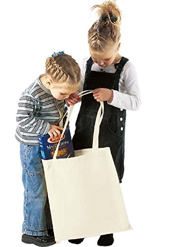 Set of 24 Blank Cotton Tote Bags Reusable 100% Cotton Reusable Tote Bags (2 dozen)