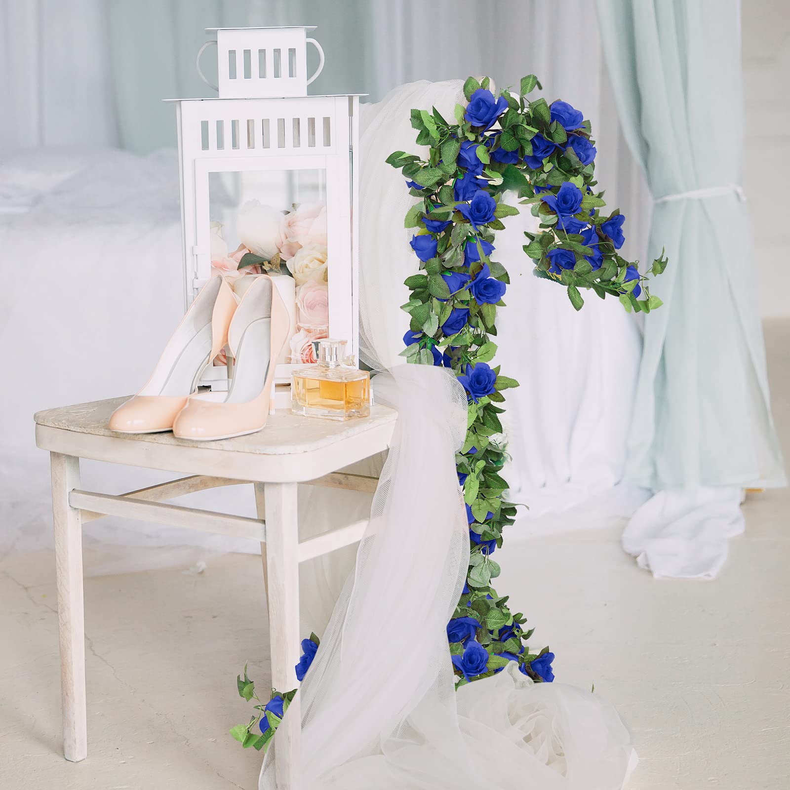 Yatong Artificial Flowers 2 Bundles Silk Rose with 18 Heads Flowers for Wedding Decoration Bridal Bouquets Home Garden Party
