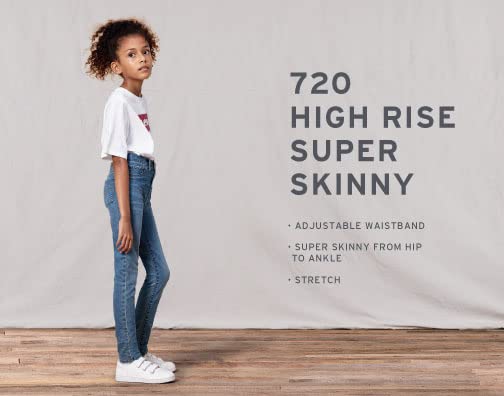 Levi's Girls' 720 High Rise Super Skinny Fit Jeans, Hometown Blues, 14