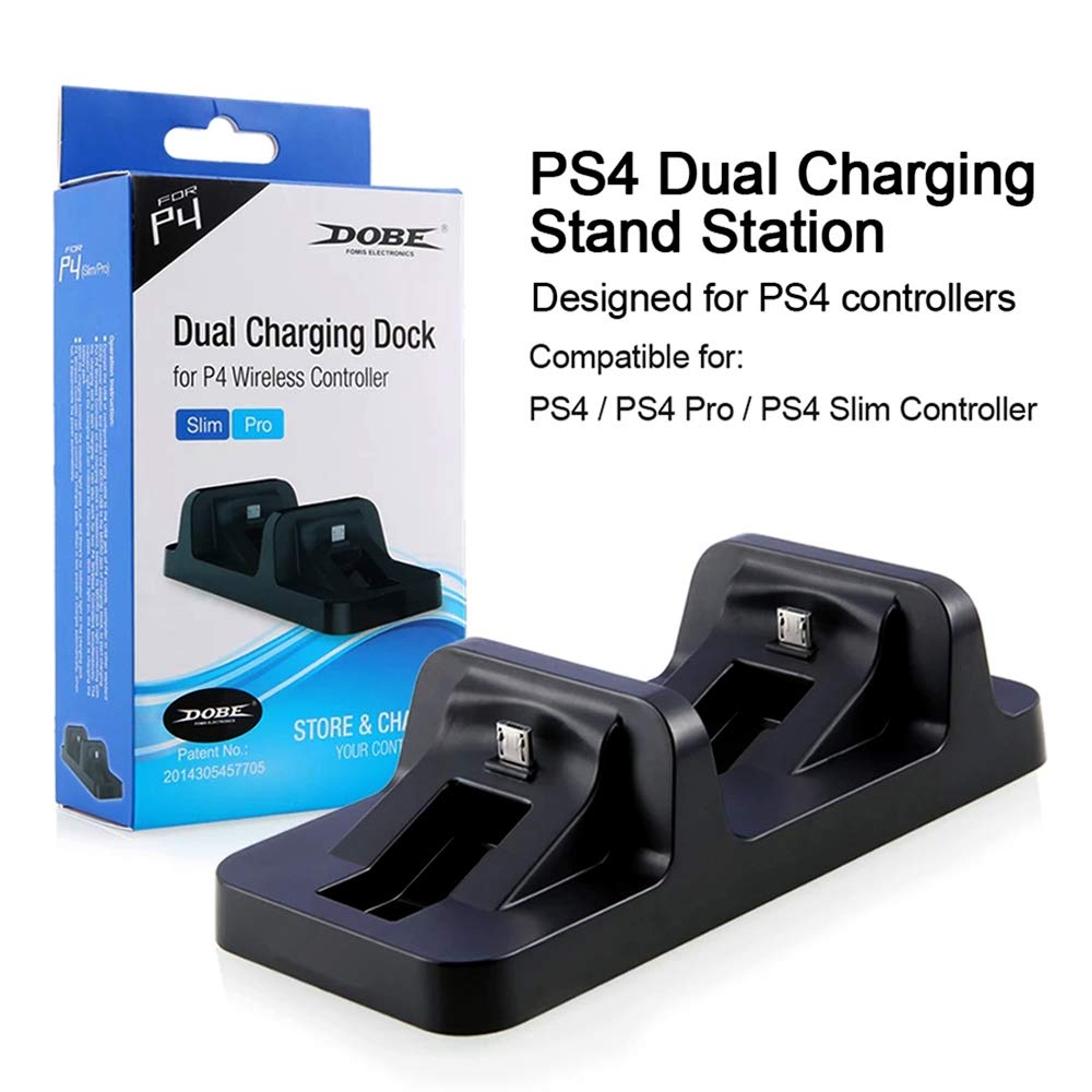 PS4 Controller Charger Dual Charging Station Dock for PlayStation 4 DualShock Controllers(PS4, PS4 Pro, PS4 Slim)