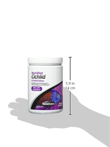 Seachem NutriDiet Cichlid Fish Flakes - Probiotic Formula with GarlicGuard 100g