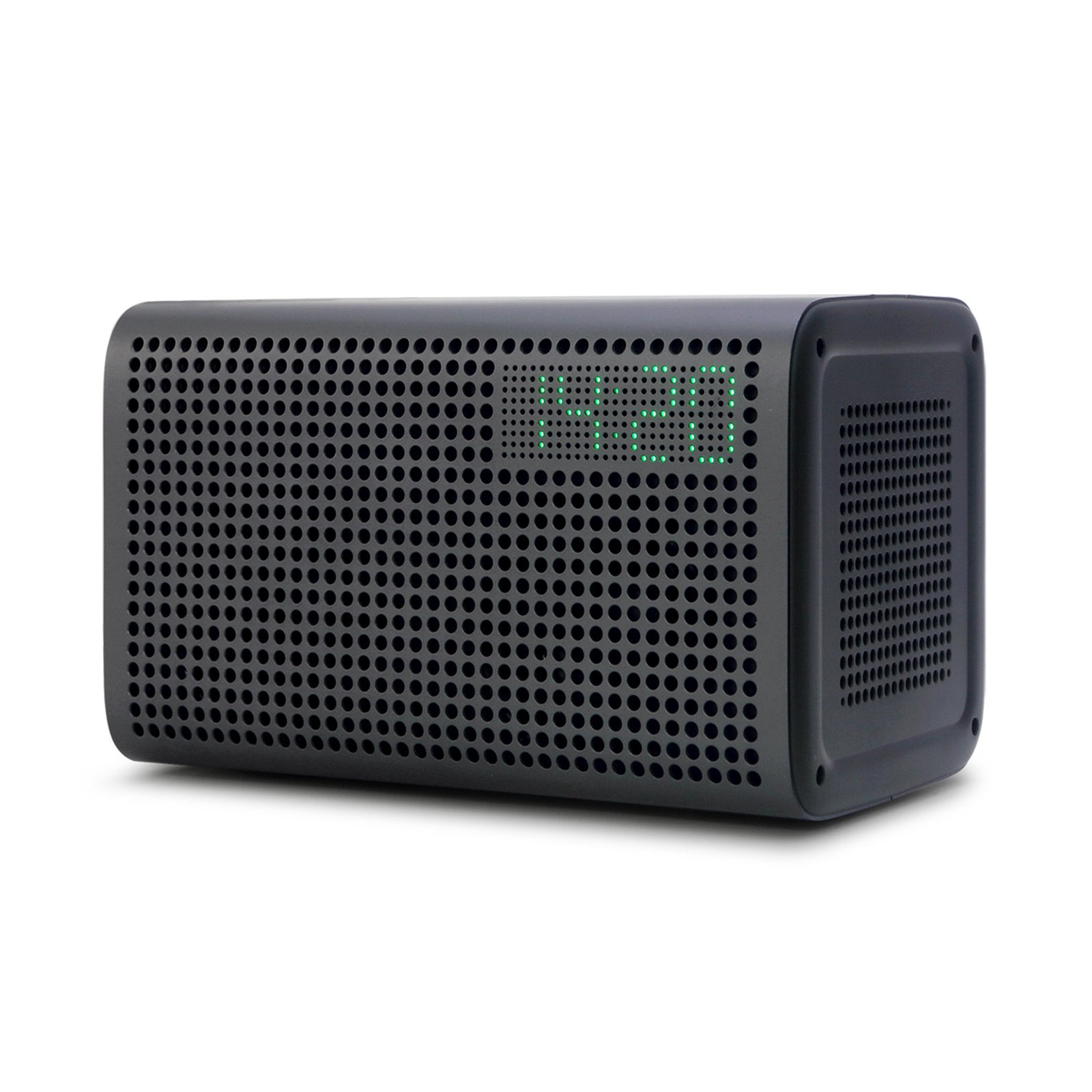 XtremeMac GGMM E3 (Wireless Bluetooth + Wi-Fi Speaker with Clock) Gray ES-201-6, Clear
