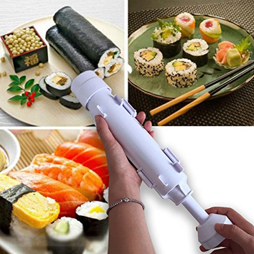 Tonhpxh Sushi Roller Kit Rolls Made Bazooka Kitchen Easy Cooking Tools Tube Shape Food Sushi Mold Maker