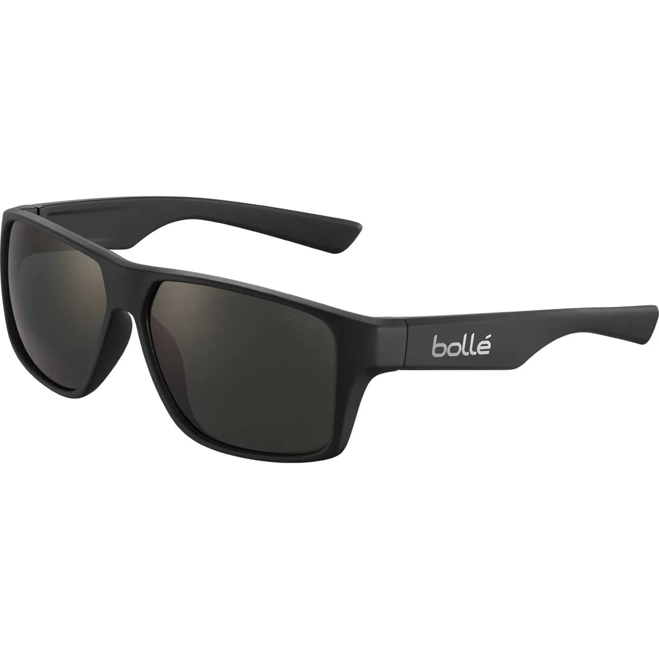 Bolle Brecken 12431 Matte Black/HD Polarized TNS 59MM Rectangular Sunglasses for Men+ BUNDLE With Designer iWear Eyewear Kit