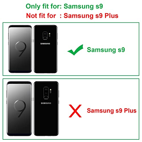 LeYi Galaxy S9 Case, Ultra Slim Shockproof Silicone Protective Cover with Microfiber Lining, 3 Layers, Green