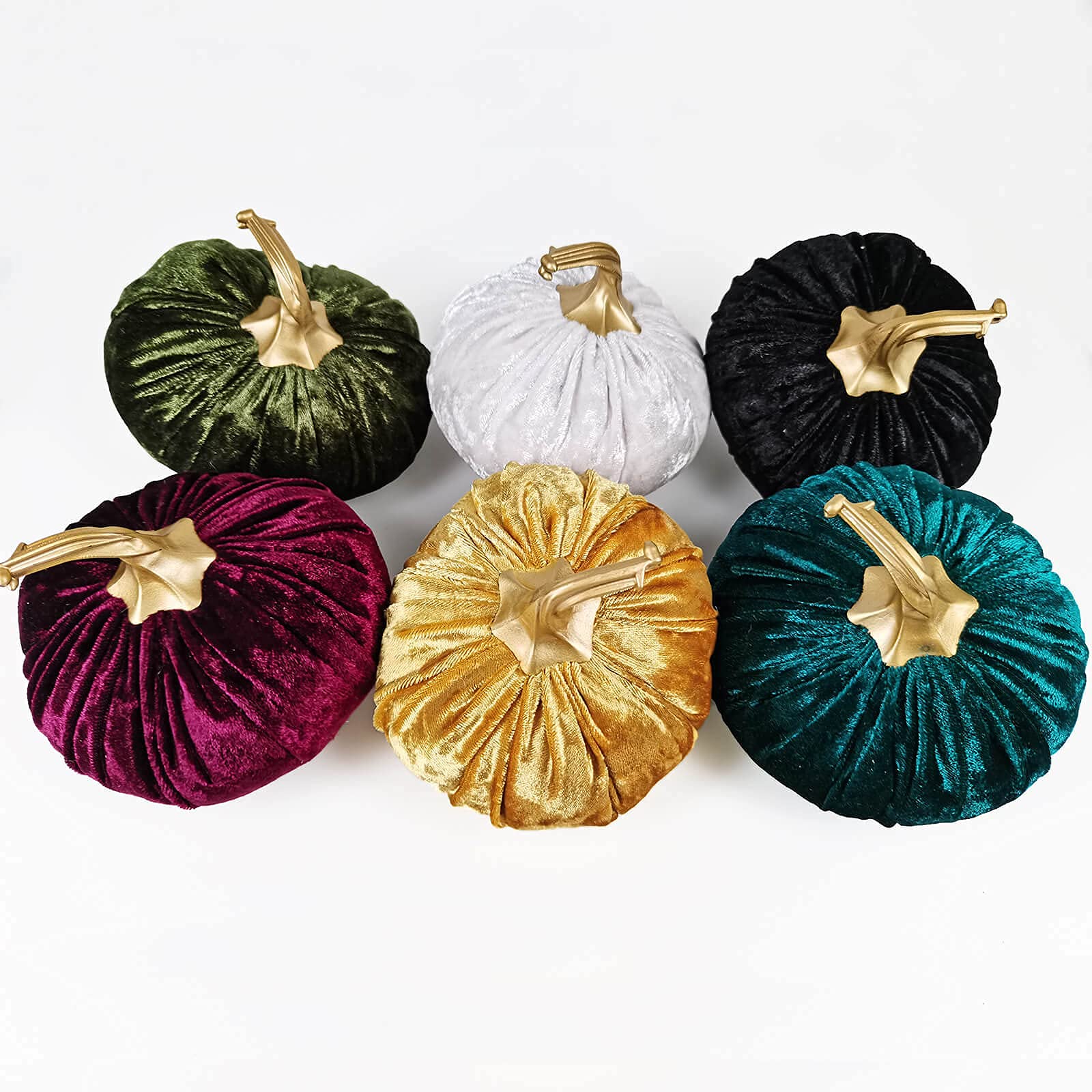 Orgrimmar 6PCS Velvet Stuffed Pumpkins Fabric Artificial Pumpkins for Home Garden Fall Decoration, Fall Harvest, Thanksgiving, Halloween Decor