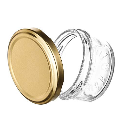 Caviar Line Small Mini Glass Jars With Tin Lids - 24 pack x 2 oz β All Purpose Empty Storage Jars