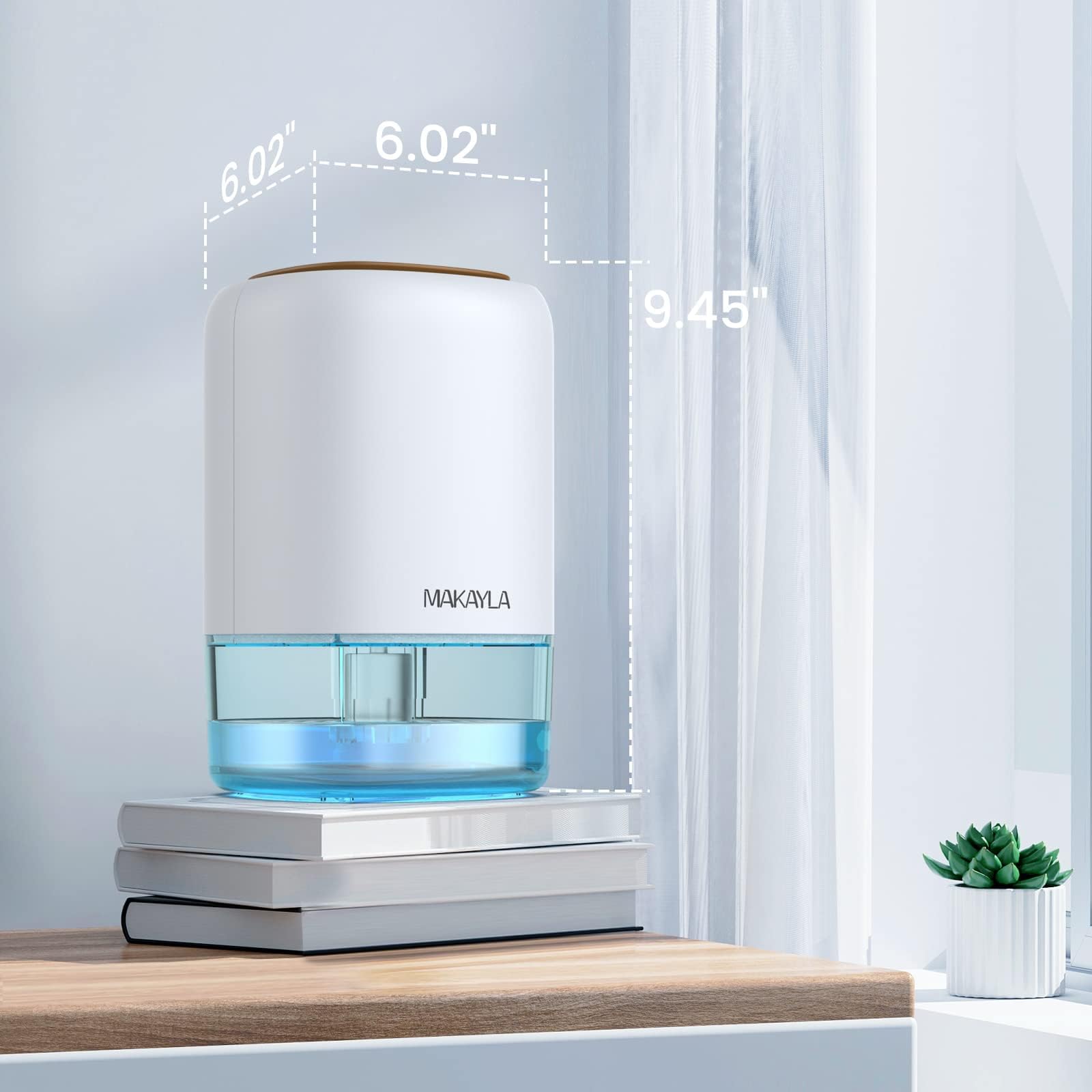 Dehumidifier for Room under 300 sq ft, 37 oz Capacity Water Tank, 2 Working Modes/Auto Shut-off, Dual-Semiconductor Quiet Small Dehumidifiers for Home, Bedroom, Basement, Bathroom, Kitchen, RV