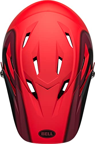 BELL Sanction Adult Full Face Bike Helmet - Matte Red/Black (2023), Medium (55-57 cm)