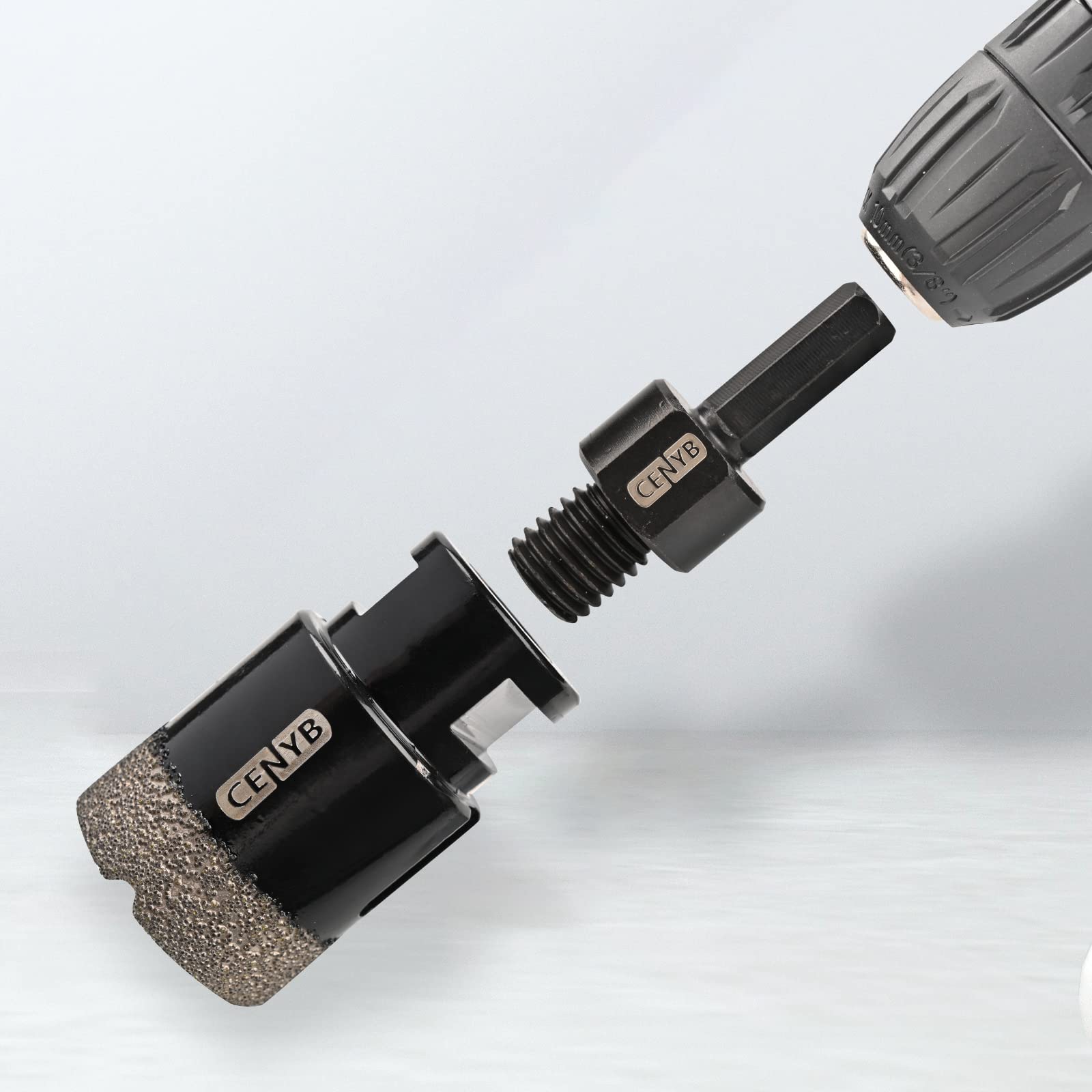 CENYB M14 Diamond Core Drill Bit HHD90 Vacuum Brazed Hole Saw 9/16"-12 Female Thread for Porcelain Ceramic Tile Marble Brick (89mm | 3-1/2")