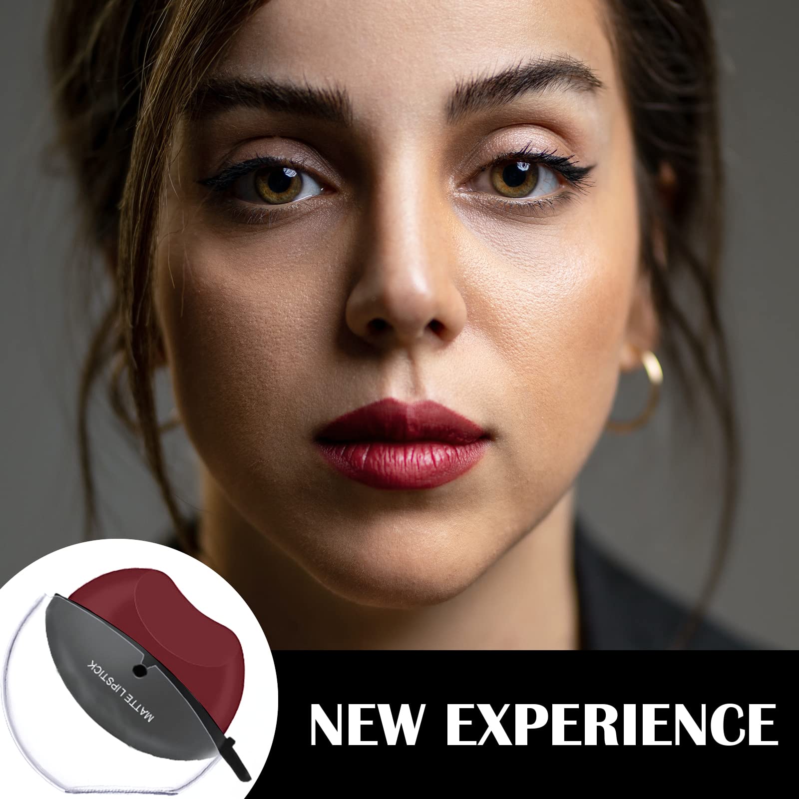 DAGEDA 3 Colors Matte Lipstick Set, Matte Velvet Lipstick Lip Shape Lazy Lipstick, Long Lasting High Pigmented Non-stick Cup Lip Gloss, Waterproof Easy to Color Lipstick Lazy Lip Makeup(Color C