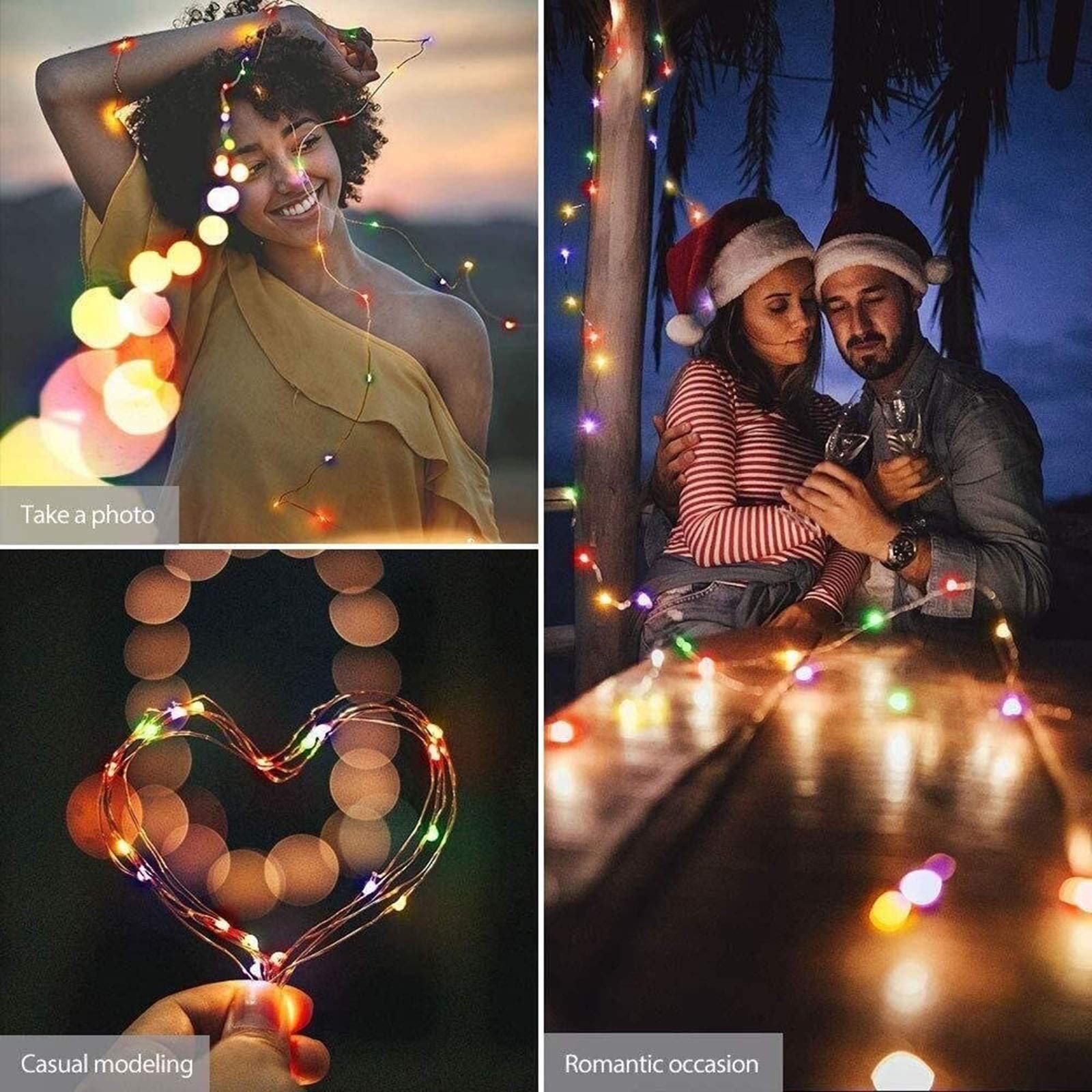 ZBM--ZBM Solar Lights Outdoor, Fairy Lights (20 Lights-200 Lights 8 Modes) Solar Garden Lights, 2m-20m Copper Wire Solar String Lights, Waterproof For Halloween, Christmas, Tree, Garden, Home, Wedding