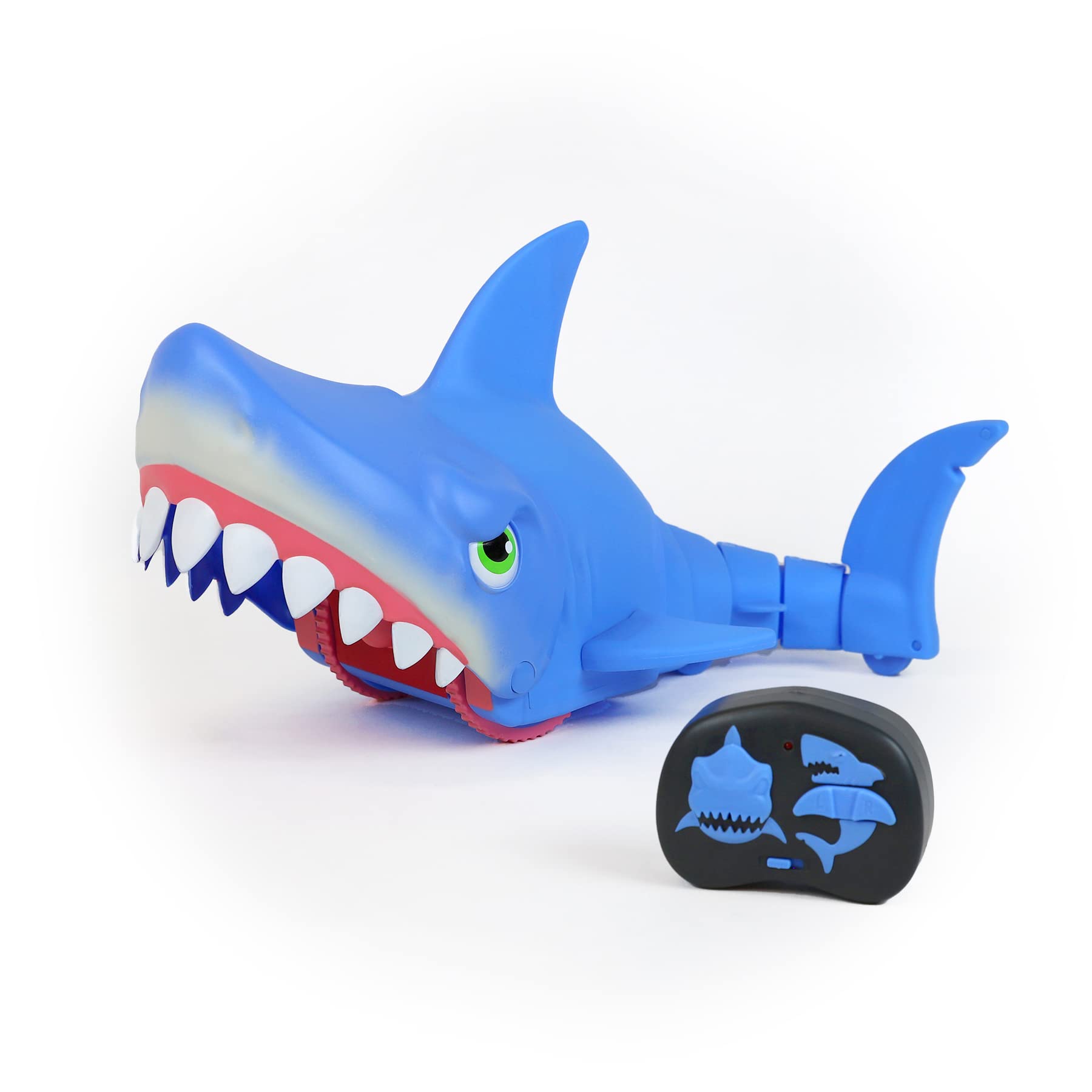 Skyrocket Mega Chomp Remote Control Shark Toys for Boys and Girls Ages 4+ with 2.4 GHz Controller and RC Chomping Action, Blue (18493)