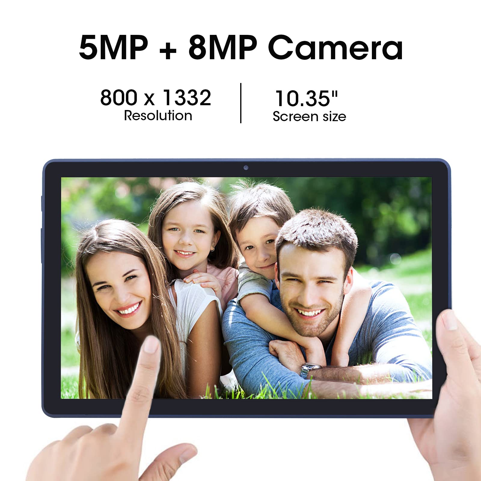 CWOWDEFU Tablet 10.35 inch Android 11 Tablet 10 inch 5G WiFi Tablets PC Quad-Core 32GB Children's Tablet 6000mAh Battery HD Touchscreen Tablets Kids (Gray)