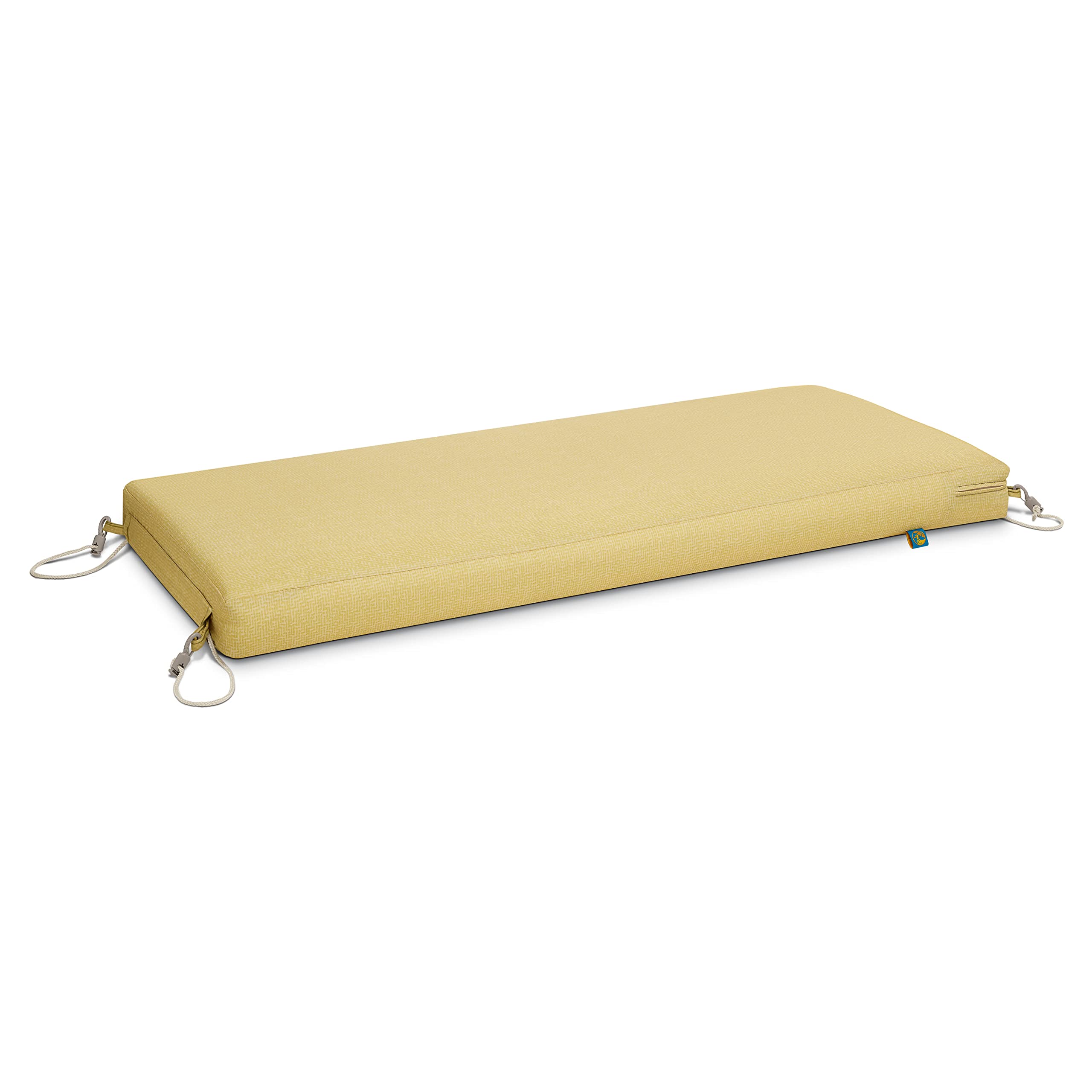 Duck Covers Weekend Water-Resistant Outdoor Bench Cushion, 54 x 18 x 3 Inch, Straw, Patio Furniture Cushions