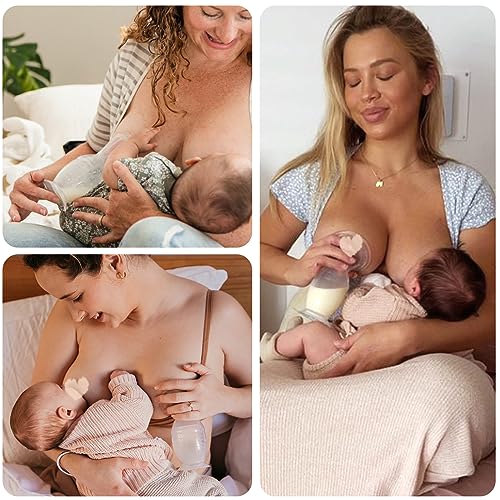 haakaa Manual Breast Pump with Suction Base and Flower Stopper Set for Breastfeeding (5oz/150ml)(White)