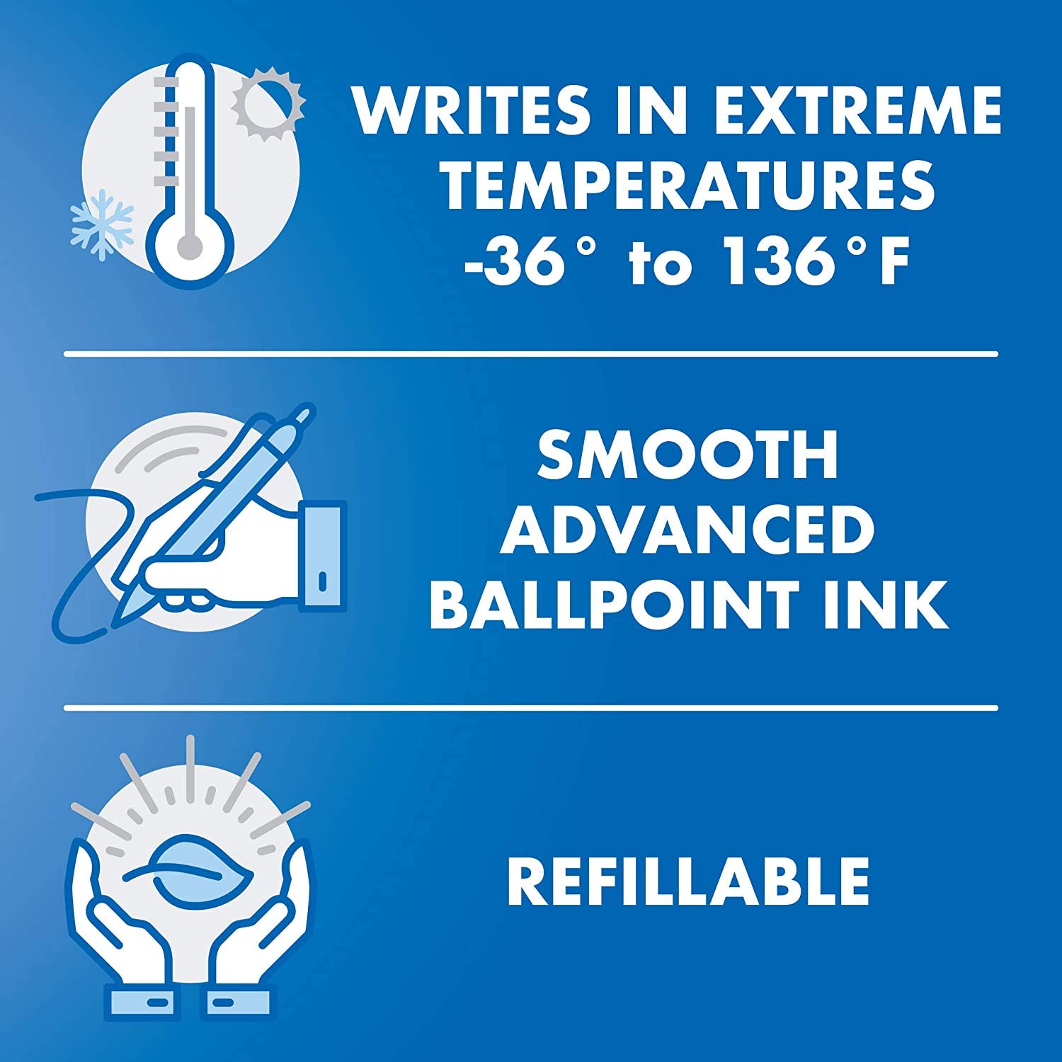 PILOT Acroball Colors Advanced Ink Refillable & Retractable Ball Point Pens, Fine Point, Black Ink, 12-Pack (31973)