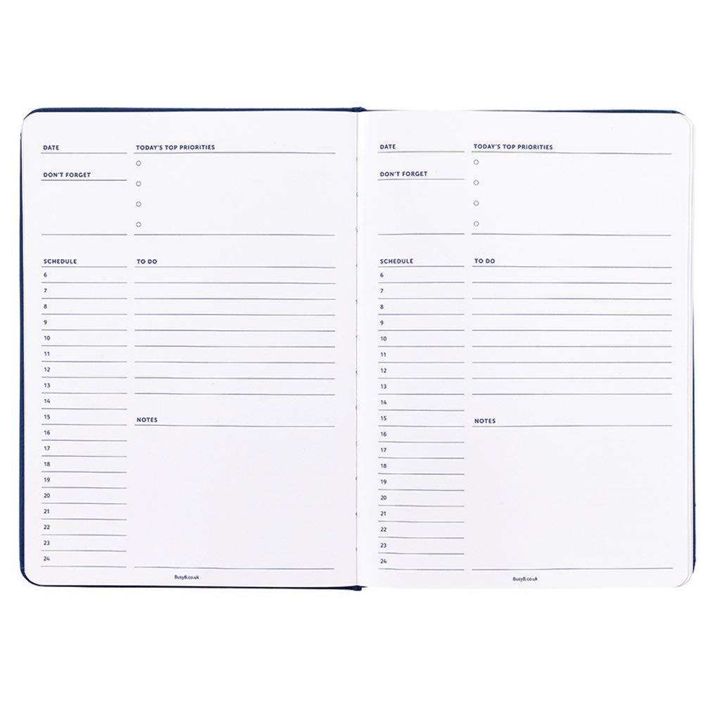 Busy B Undated Planner - Navy Faux Leather Undated Diary