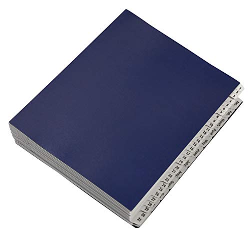 Pendaflex DDF5OX Expanding Desk File, 1-31/Jan-Dec, Letter, Acrylic-Coated Pressboard, Dark Blue (DDF5-OX)