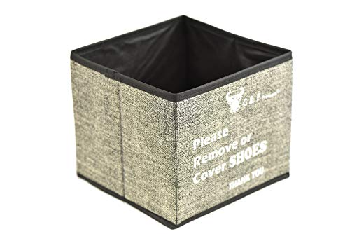 G & F Products Shoe Covers Box, Foldable Collapsible Shoe Covers Holder Bootie Box holds up to 100 Disposable Shoe for Realtors and Open House also works as Foldable Collapsible storage bin 9"x9"x9"
