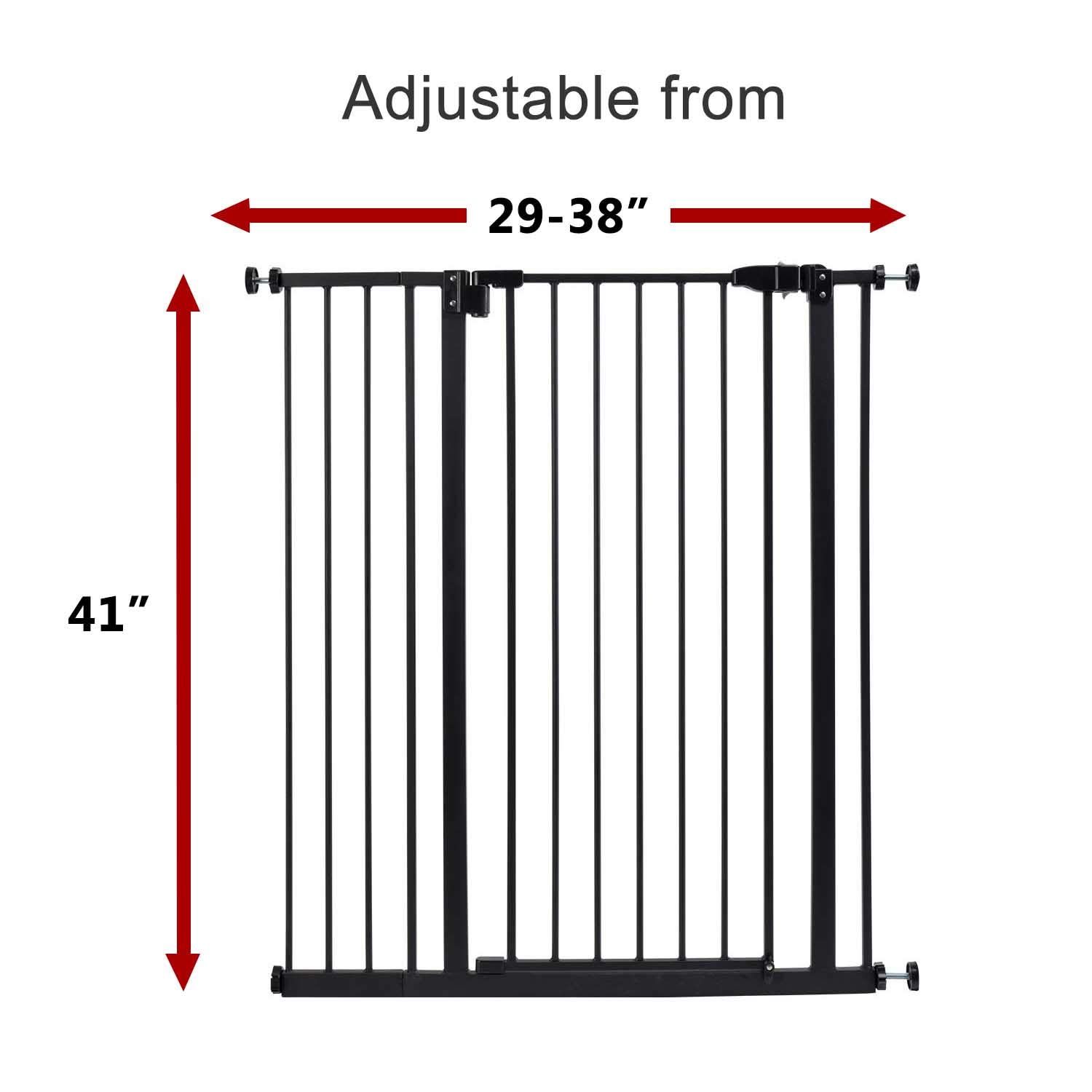 Kinfant 41" Extra Tall Baby Gate - 41 Inch Pet Gate Includes 6-Inch Extension Kit & Pressure Mount Kit, Auto Close Baby Gates for Toddler and Pet