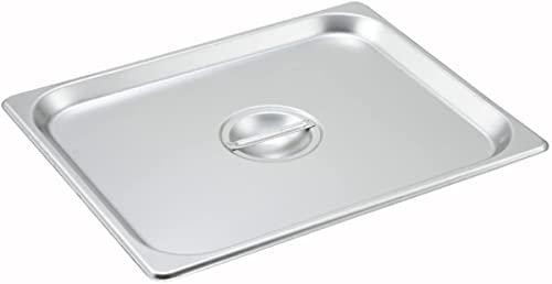 Stainless Steam Hotel Pan 1/2 Half-Size 22 Gauge Stainless Steel Anti-Jam Steam Table Pan with Lid (Lid)