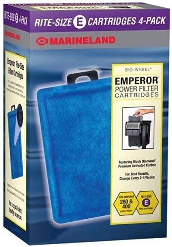 Marineland Emperor Power BIO-Wheel Filter Replacement Filter Cartridges Size E, 4- Pack