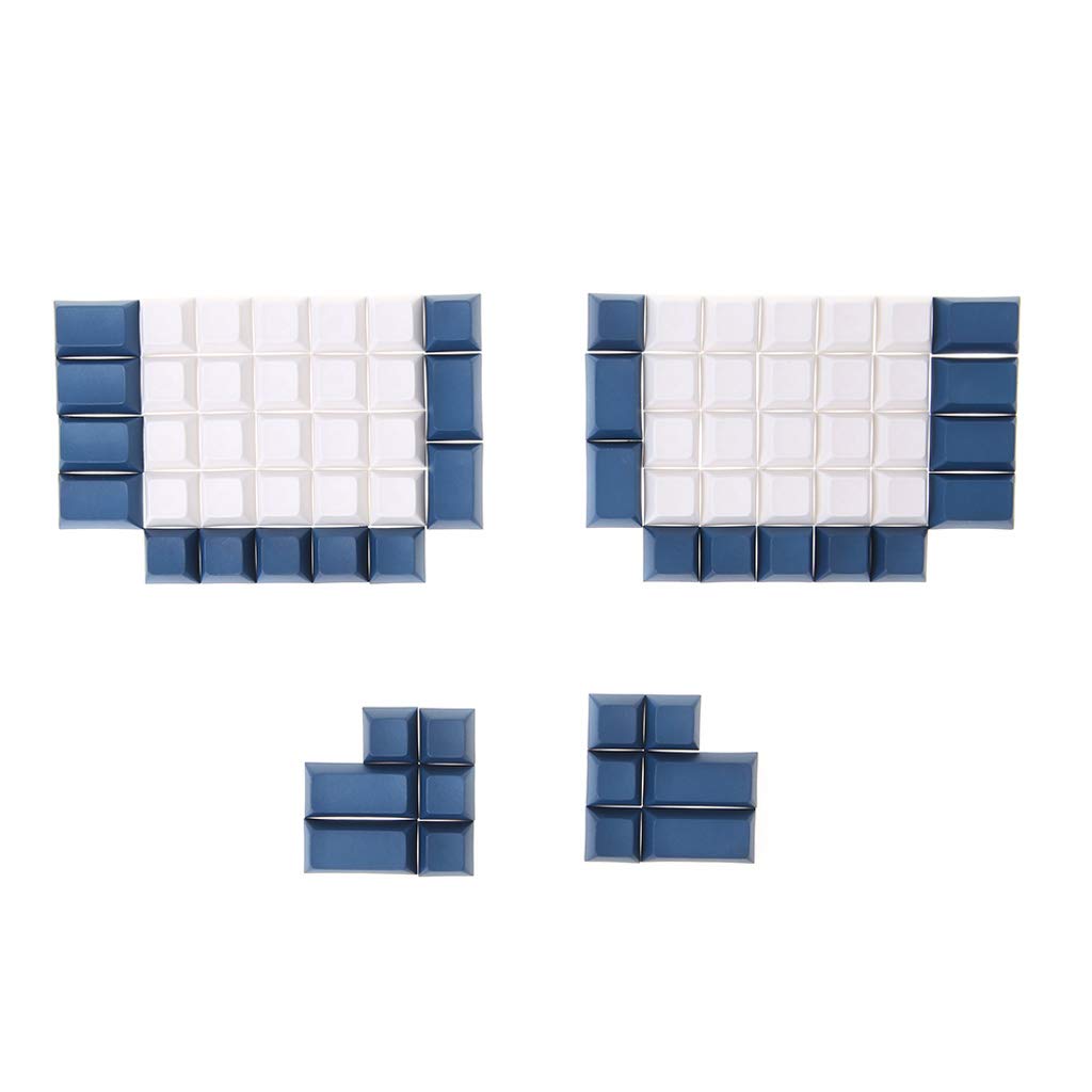 Kingjinglo Pbt Keycaps DSA Blank Keycaps for Ergodox Mechanical Gaming Keyboard DSA Profile Rainbow keycaps