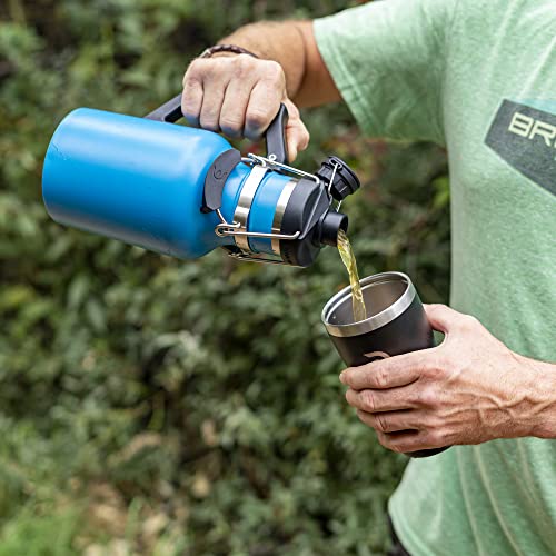 DrinkTanksĀ® Insulated Craft Pint Cup 2-Pack - Two 16 oz Vacuum Insulated Stainless Steel Mugs with Lids; Hot/Cold perfect for coffee, tea, beer, cocktails, wine; Dishwasher Safe (Obsidian)