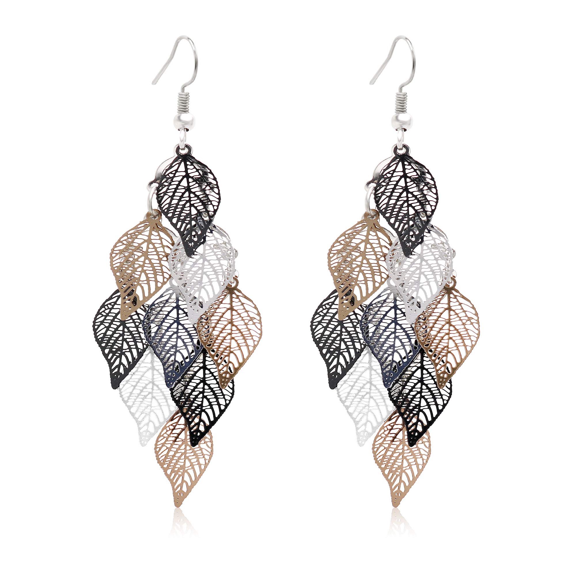 Boho Leaf Dangle Earring for Women Super Lightweight Chandelier Dangle Drop Earring