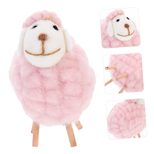 Garneck Little Sheep Ornament for Kids Miniture Decoration Kids Mini Felt Sheep Decor Mini Sheep Statue Christmas Lamb Desktop Small Ornaments Felt Sheep Doll Crafts