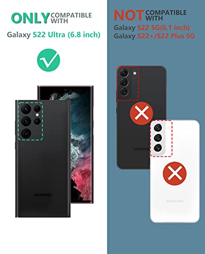 FNTCASE for Samsung Galaxy S22 Ultra Case: Dual Layer Shockproof Protective | Rugged Kickstand & Drop Proof TPU Bumper | Durable Belt-Clip Holster Full Body Protection Heavy Hard Cell Phone Cover 5G