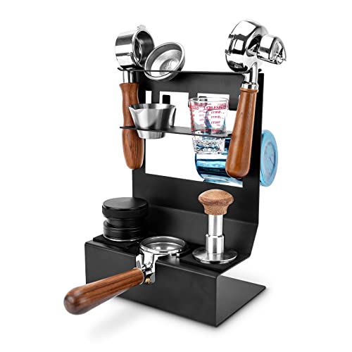 LIFXIZE Coffee Tamper Holder Station for Coffee Bar Accessories and Organizer, Fits 51/54/58mm Coffee Portafilter Holder All-in-One Espresso Accessories Storage