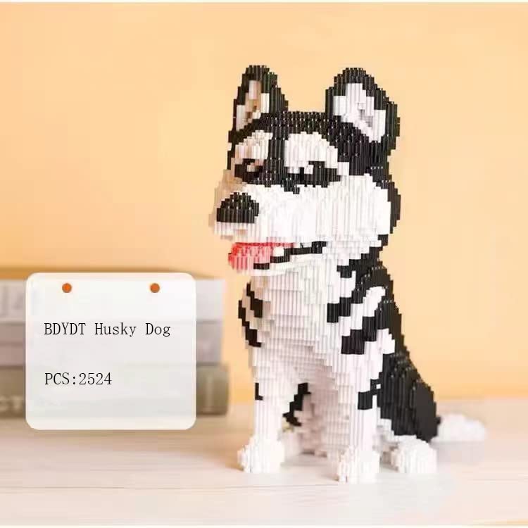 BDYDT Dog Husky Micro Building Blocks Set(2524PCS) Gift for Adults and Kids