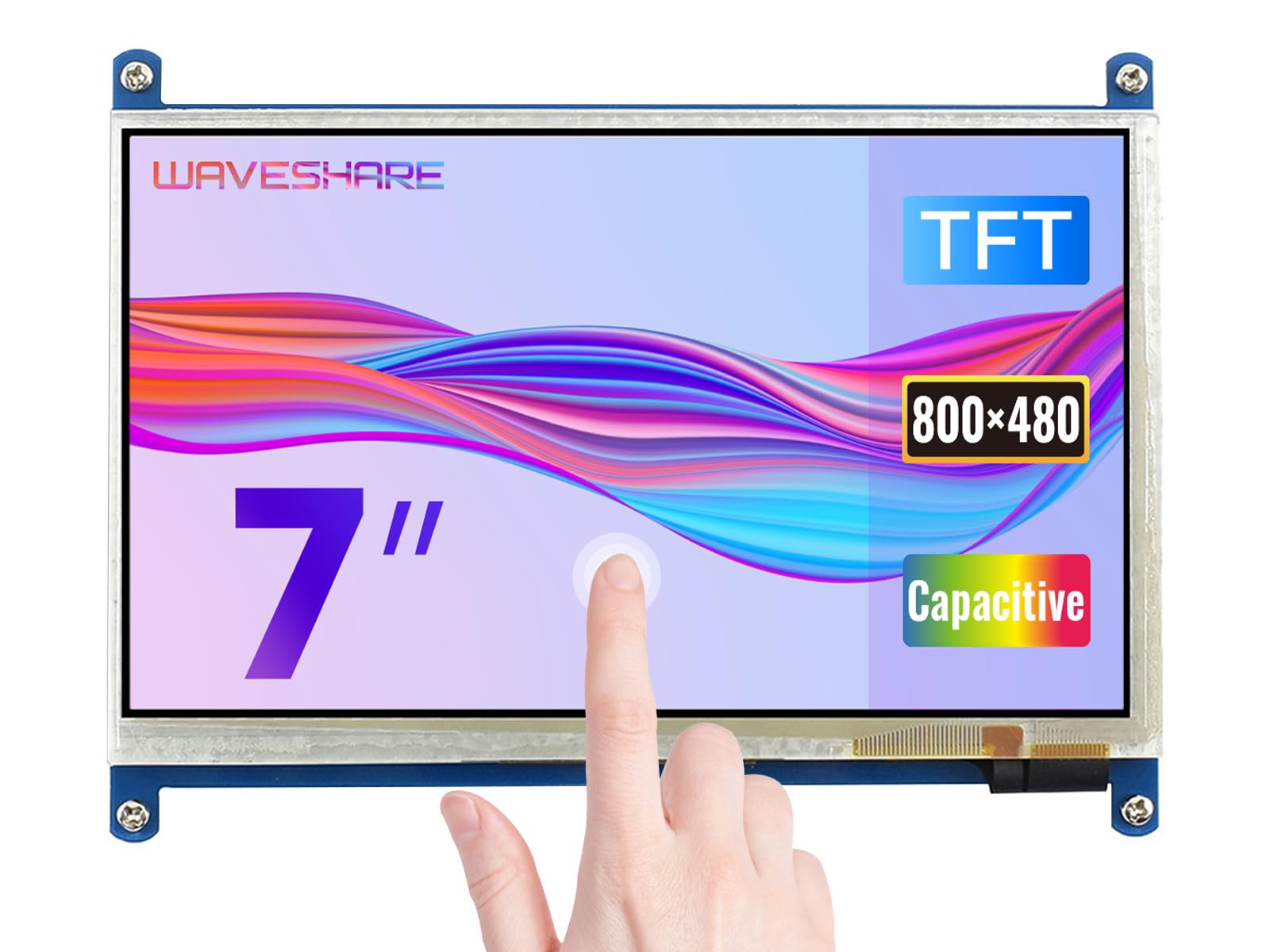 Waveshare 7inch HDMI LCD B for Various Systems Raspberry Pi/Raspberry Pi 3 Model B+ 800x480 Rev3.1 Capacitive Touch Screen LCD Display HDMI Interface.