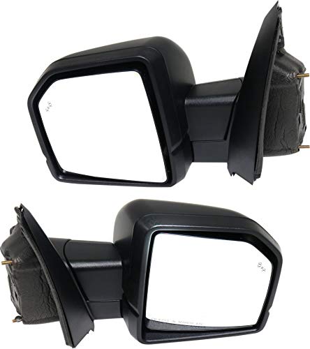 Kool Vue Right Power Heated Mirrors for Ford F-150 2015-2017 Power Fold With Signal Light, Blind Spot Monitor, Memory & Puddle Lamp; Without Auto-Dimming Paintable